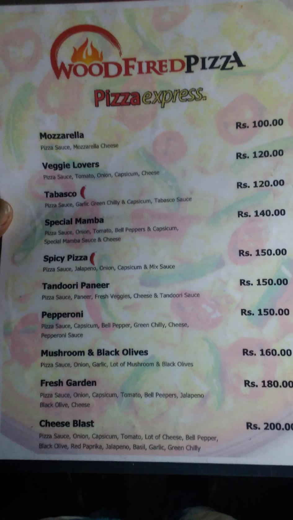Menu at PIZZA EXPRESS, Udaipur