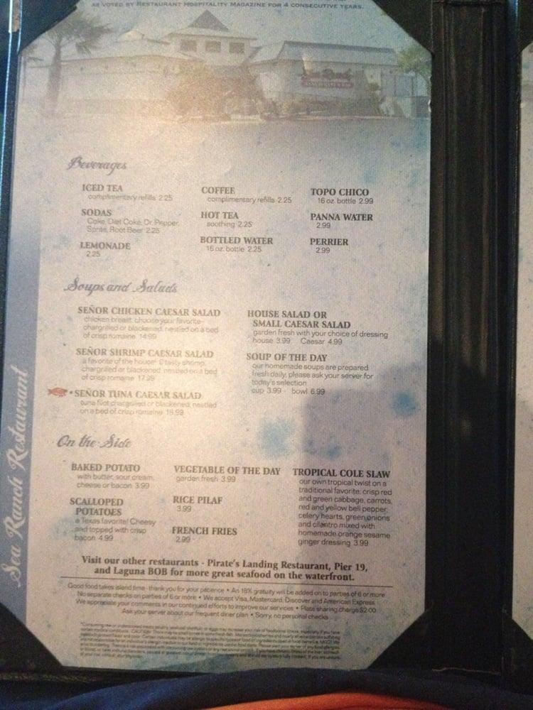 Menu at Sea Ranch Restaurant, South Padre Island, 33330 State Park Rd ...
