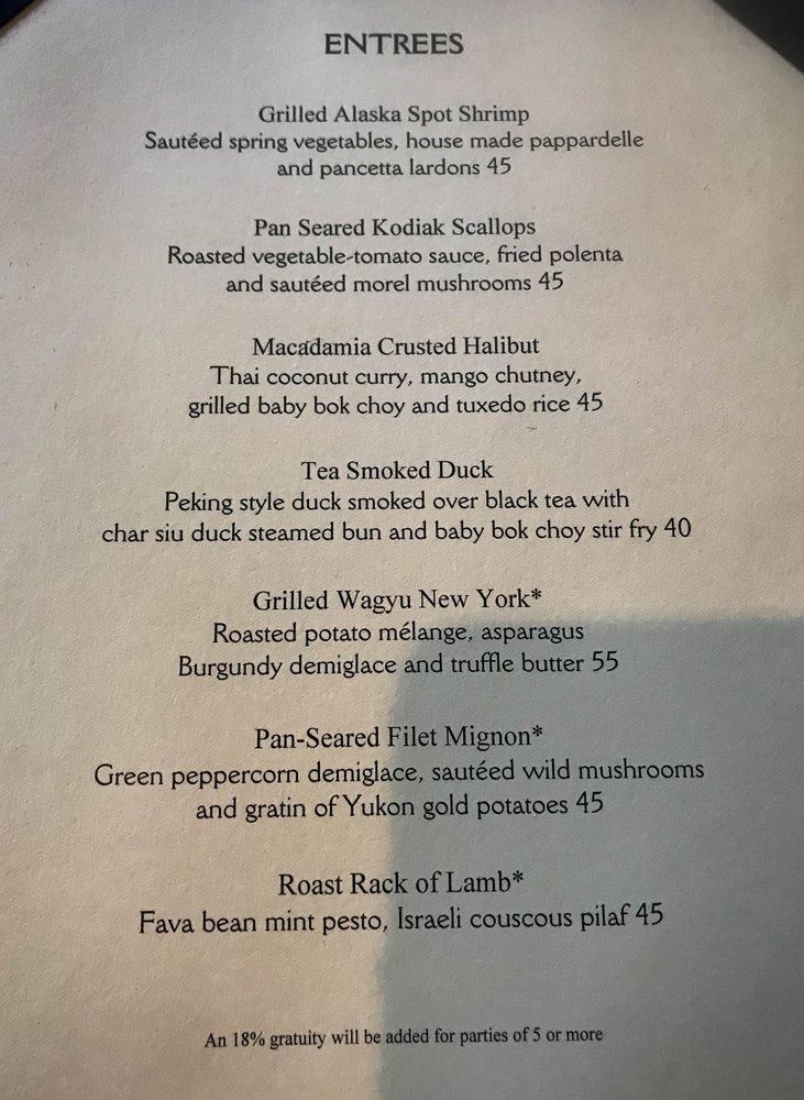 Menu at The Marx Bros Cafe, Anchorage