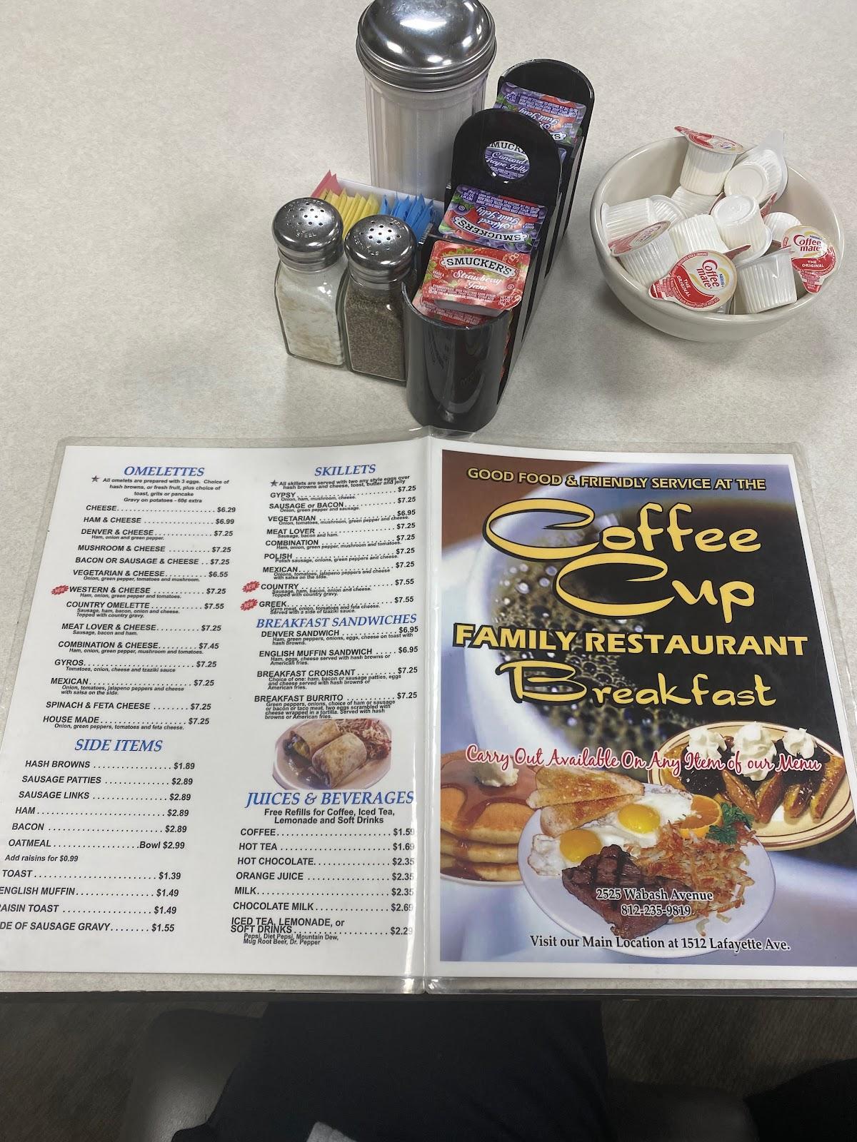 Menu at Coffee Cup 2 restaurant, Terre Haute