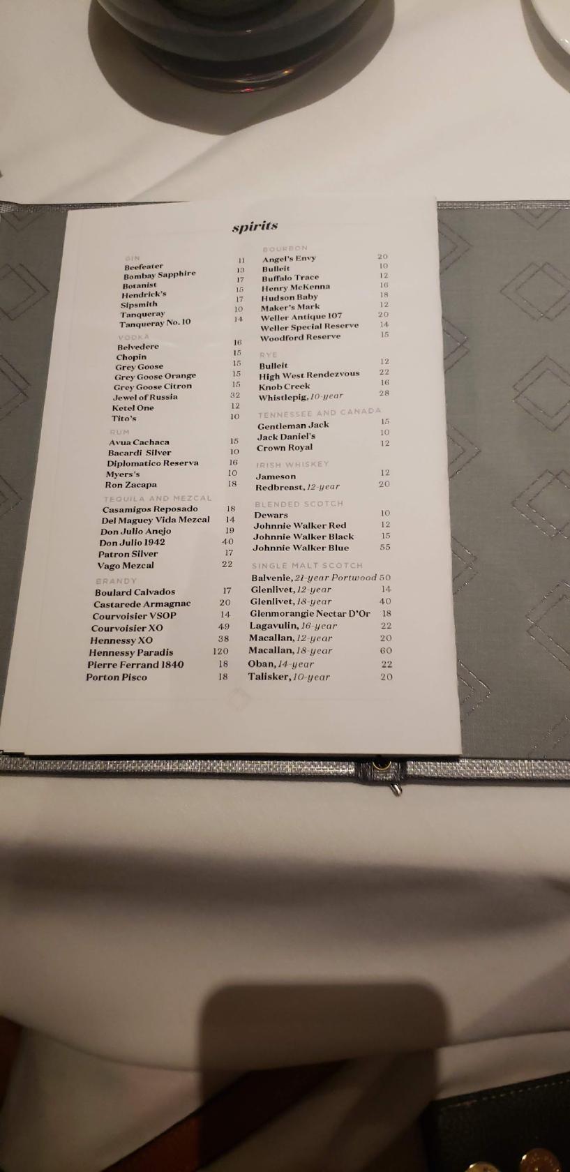 Menu at Cru Uncorked pub & bar, Moreland Hills