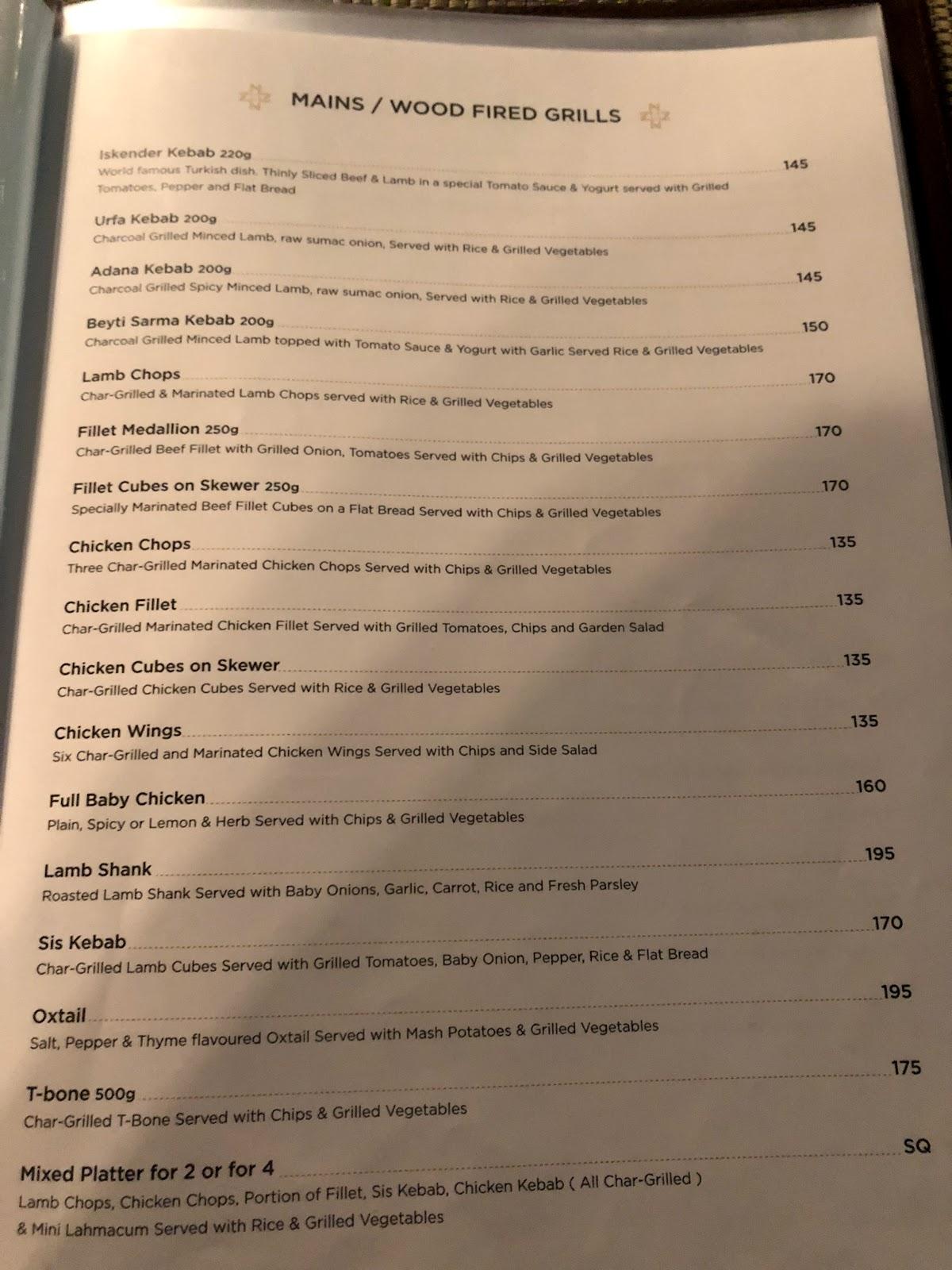 Menu at Nomad Restaurant Mall Of Africa, Randburg