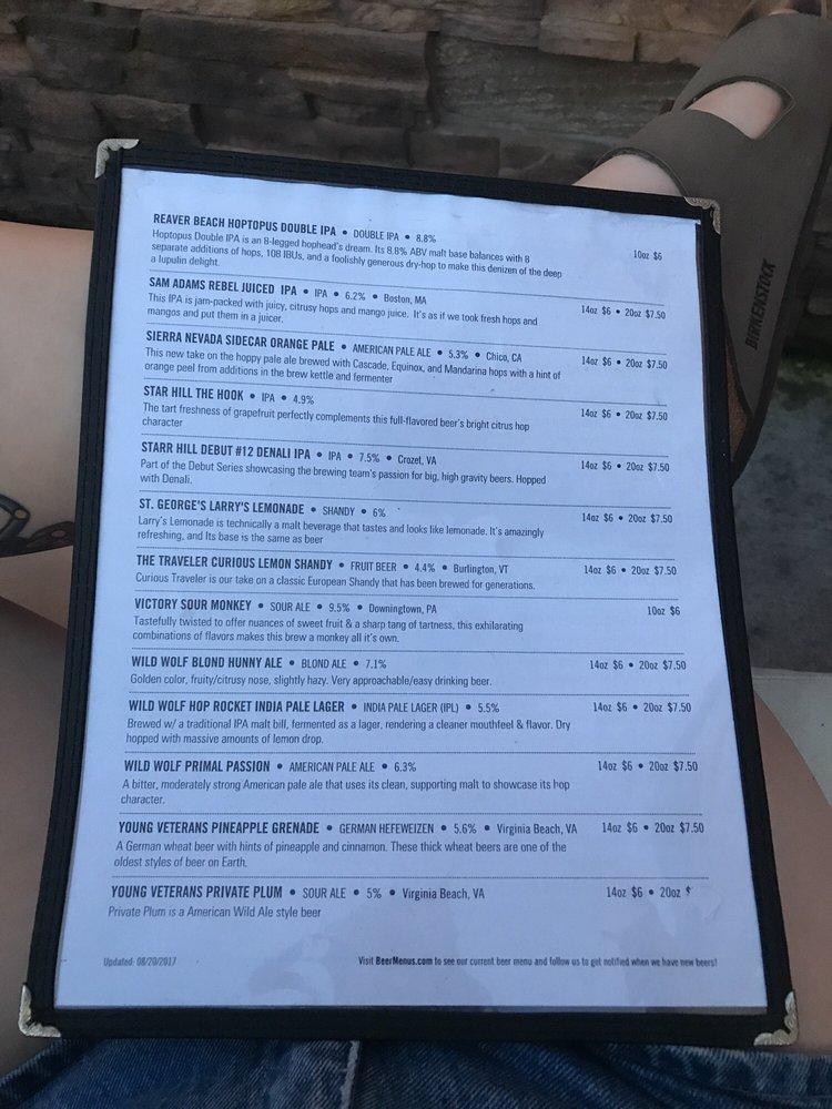 Menu at Brixx Wood Fired Pizza + Craft Bar, Virginia Beach, Landstown ...