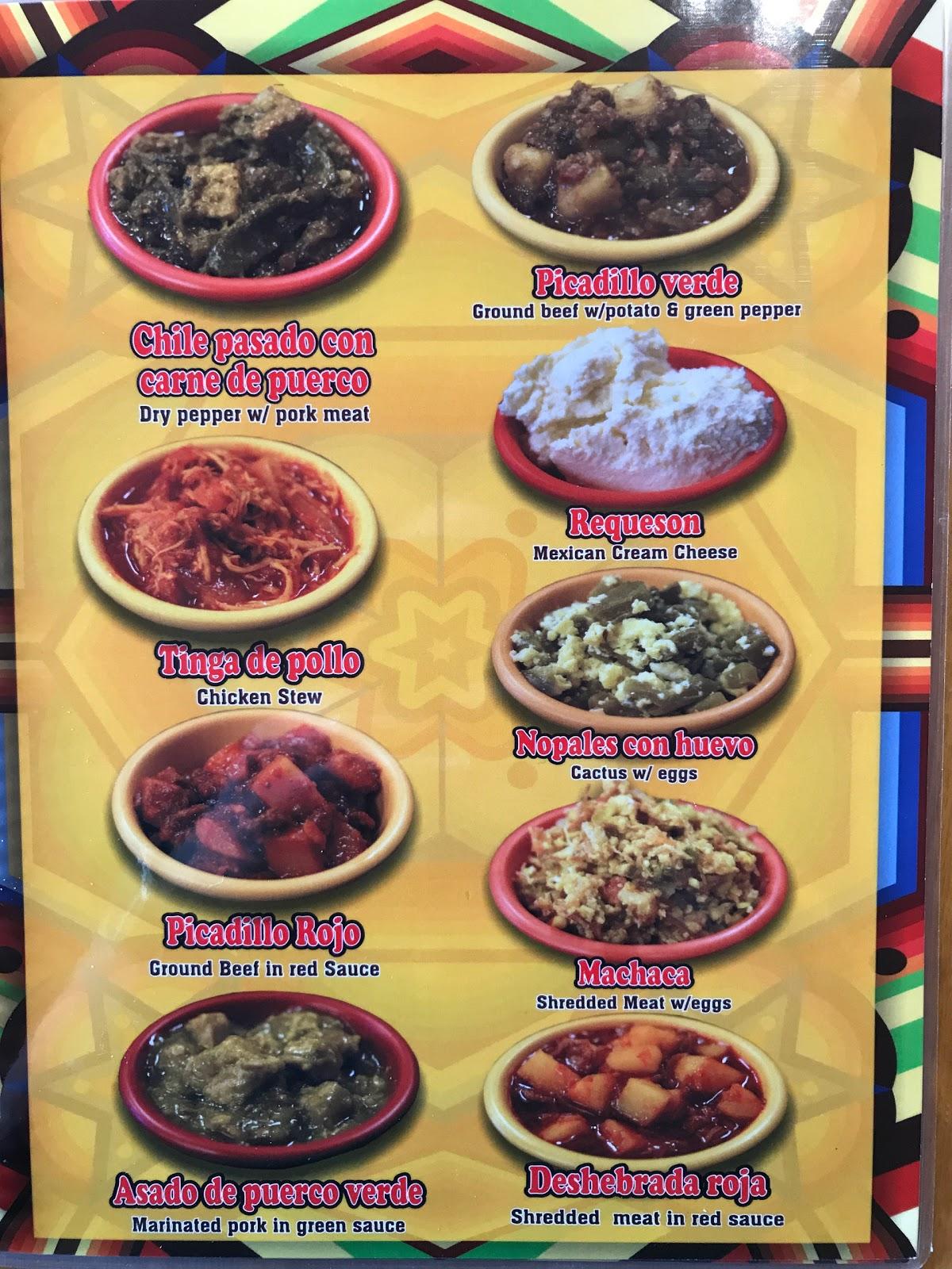 Menu at Gorditas Santiago 2 restaurant, Chicago, W 55th St