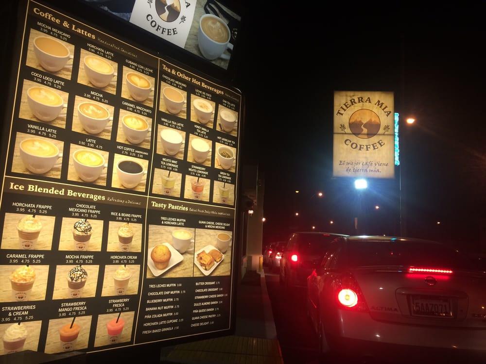 Menu at Tierra Mia Coffee Drive Thru cafe, Long Beach, 425 Pacific ...