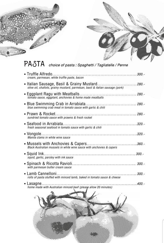 Menu at Crust cafe & restaurant, Phuket