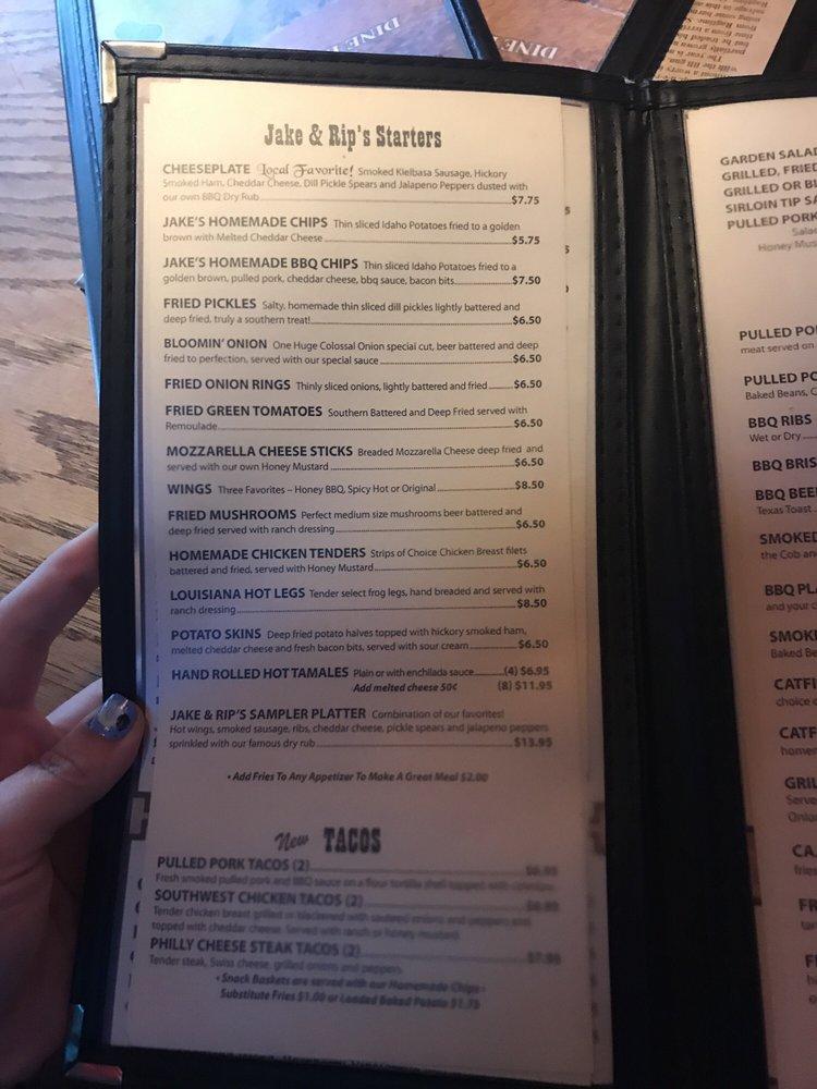 Menu at Jake & Rip's BBQ, Grenada