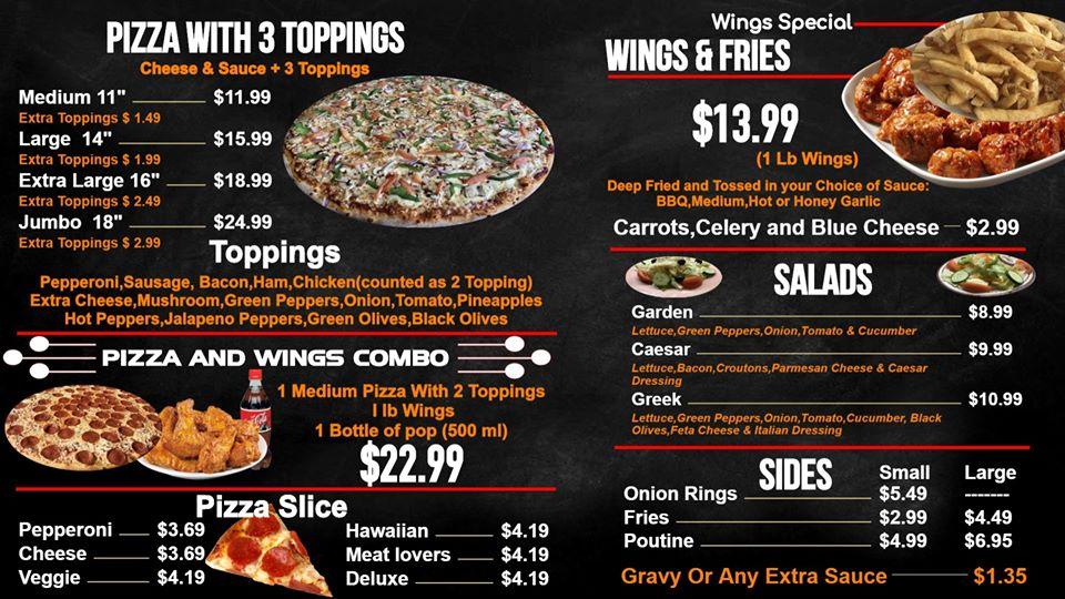Carta de PizzaWay Restaurant, Mississauga, Airport Rd