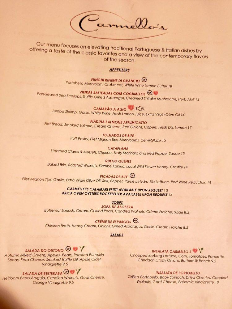 Menu at Monza pub & bar, Manassas, Battle St