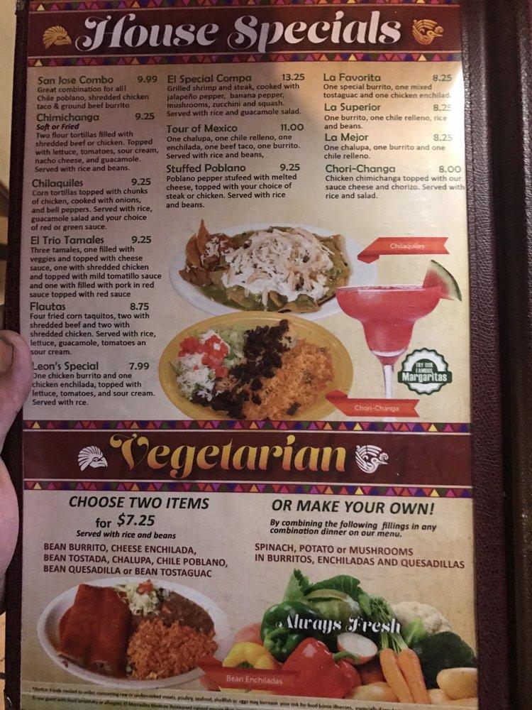 Menu at El Mercadito & Taqueria restaurant, Johns Island