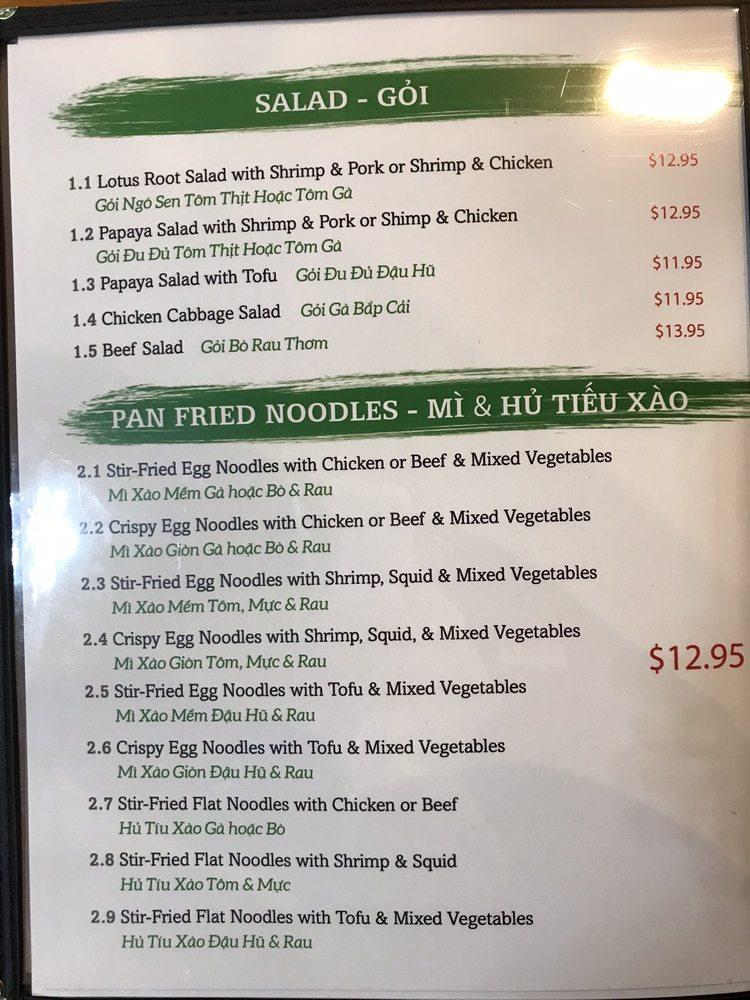Menu at Pho 24 DBA. Hoang Toan Restaurant, Duluth