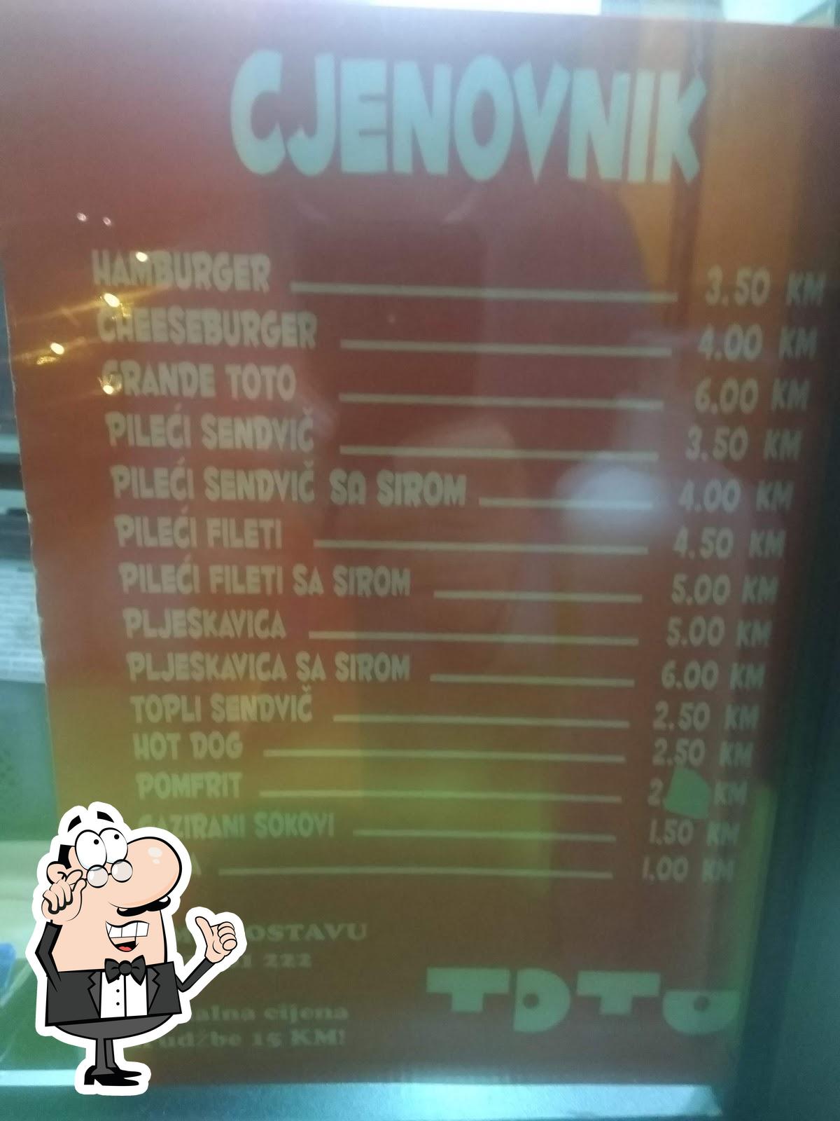 TOTO Fast Food, Sarajevo - Restaurant menu, prices and reviews