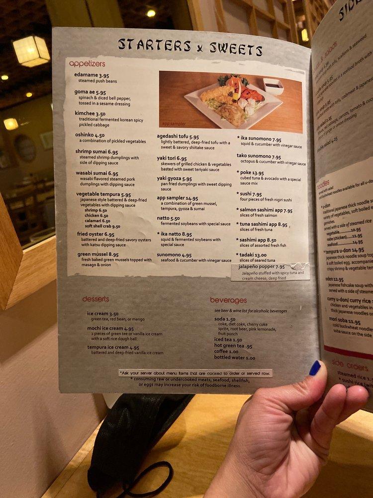 Menu at Tokyo Grill & Sushi restaurant, Kentwood