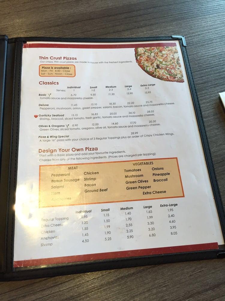 Menu at Hanson's Restaurant, Whitchurch-Stouffville
