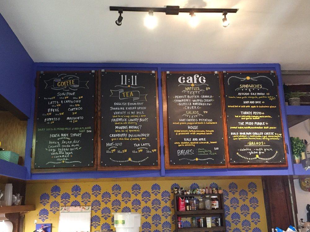 Menu at 11:11 Café cafe, Frederick
