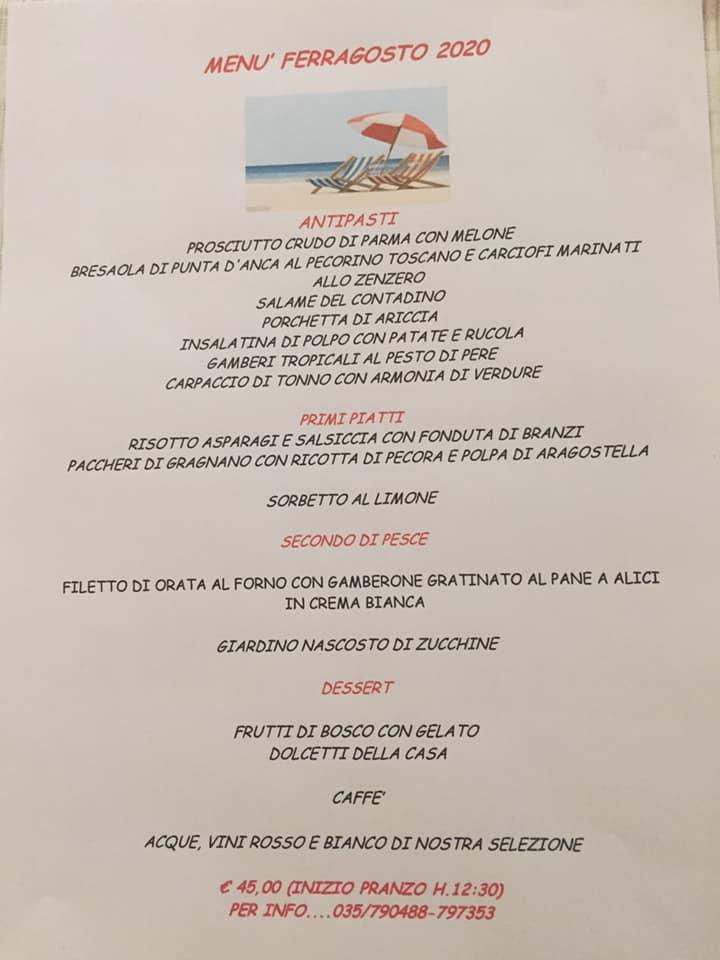 Menu da La Forchetta d'Oro - Ristorante Pizzeria, Carvico