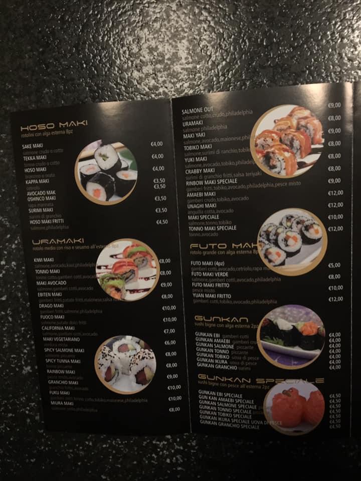 Menu at Fuku Sushi Ristorante, Brescia