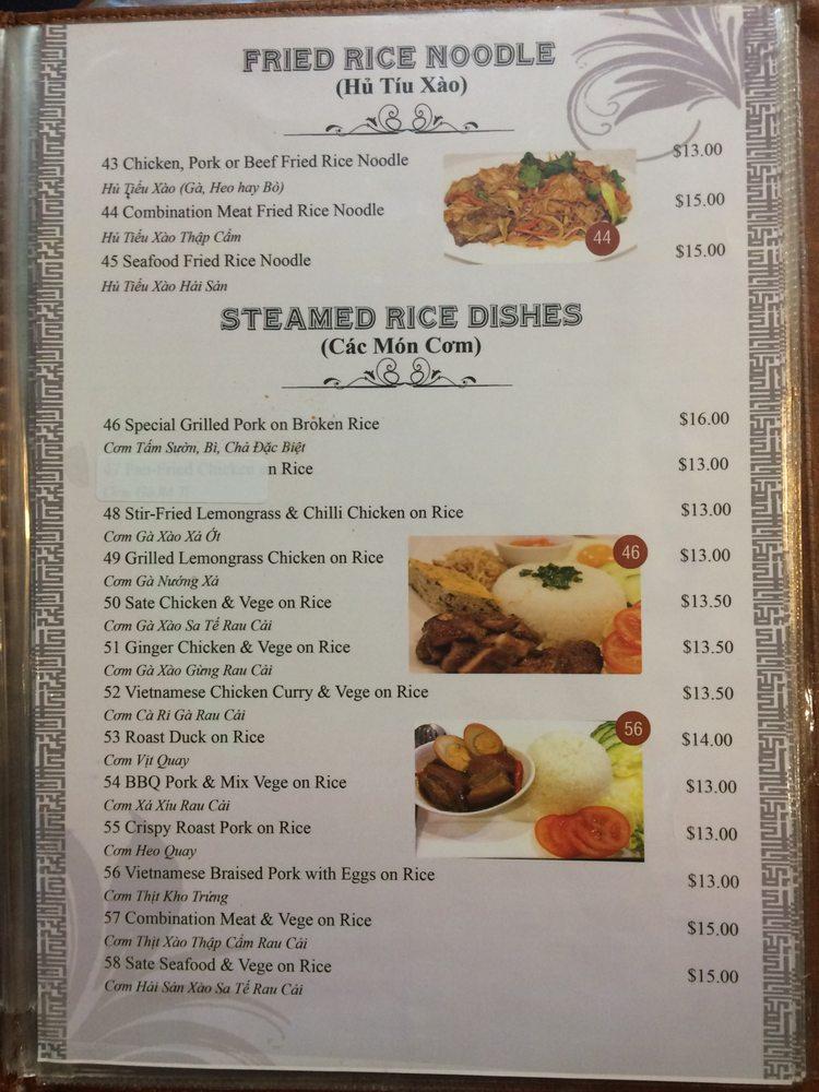 Menu at Hello Vietnam Restaurant, Christchurch