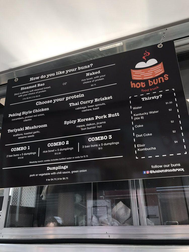 Menu at Hot Buns Food Truck, Louisville, Civic Center