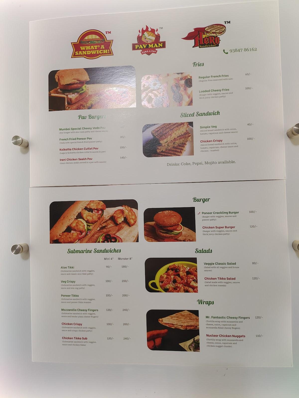 Menu at Italian Breads What a sandwich hero sandwich pav man, Coimbatore
