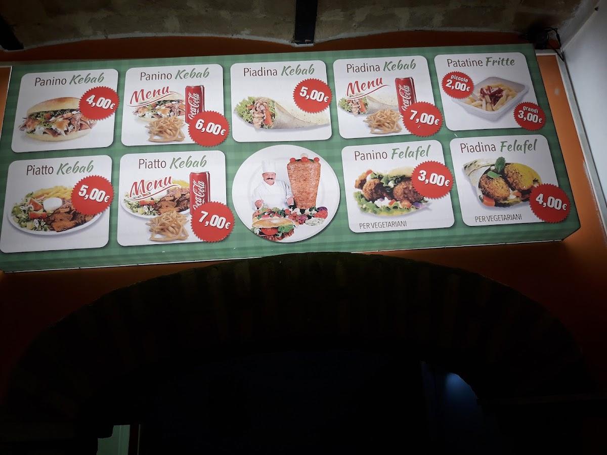 Menu da Kebab Aladin vasto ristorante, Vasto