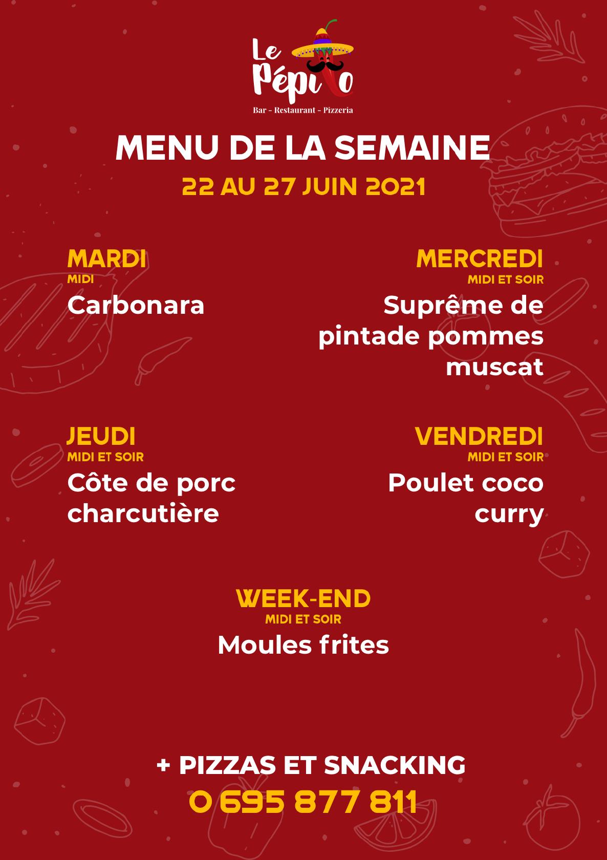 Menu au Le pepito restaurant, Salles-sur-l'Hers