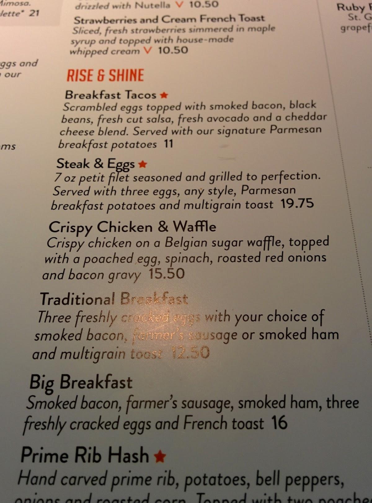 Menu at Milestones pub & bar, Waterloo, 410 The Boardwalk