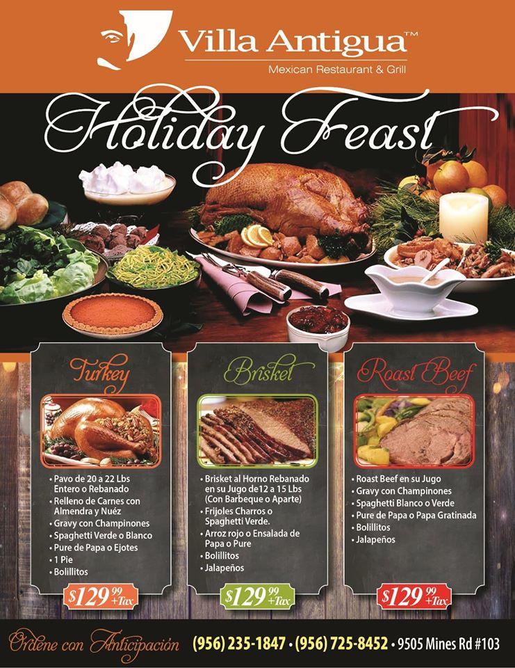 Menu at Villa Antigua Grill restaurant, Laredo, Mines Rd #103
