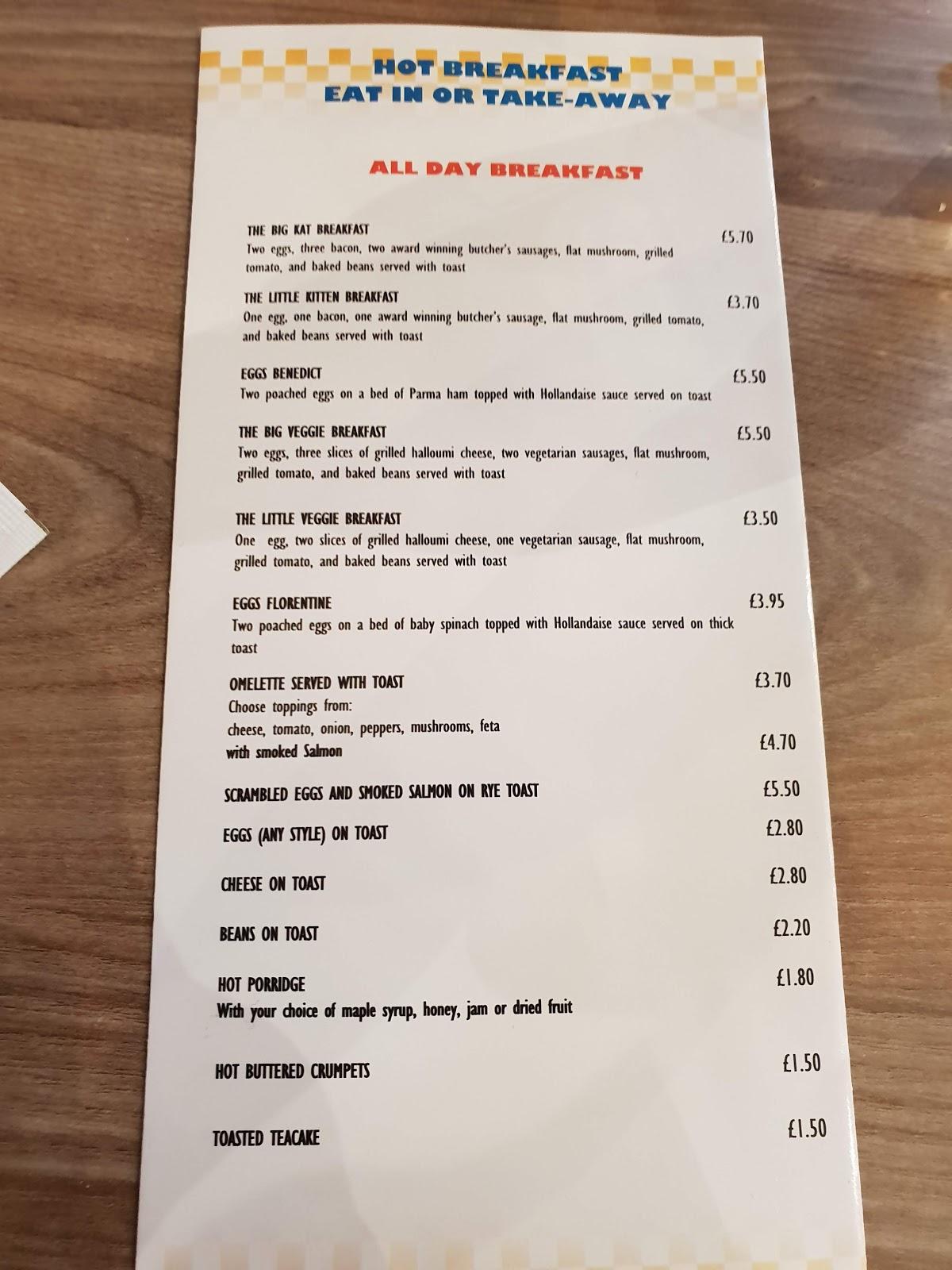 Menu at Katsouris Deli desserts, Manchester