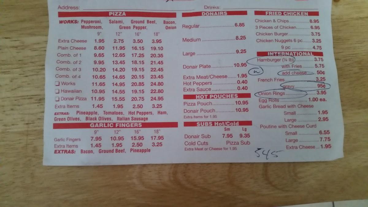Menu at Pizza Time pizzeria, Dartmouth, 731 Pleasant St