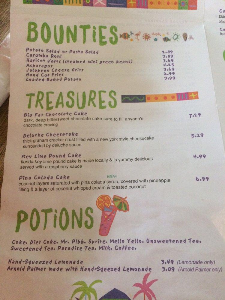 Menu at Flamingo Row restaurant, Paducah