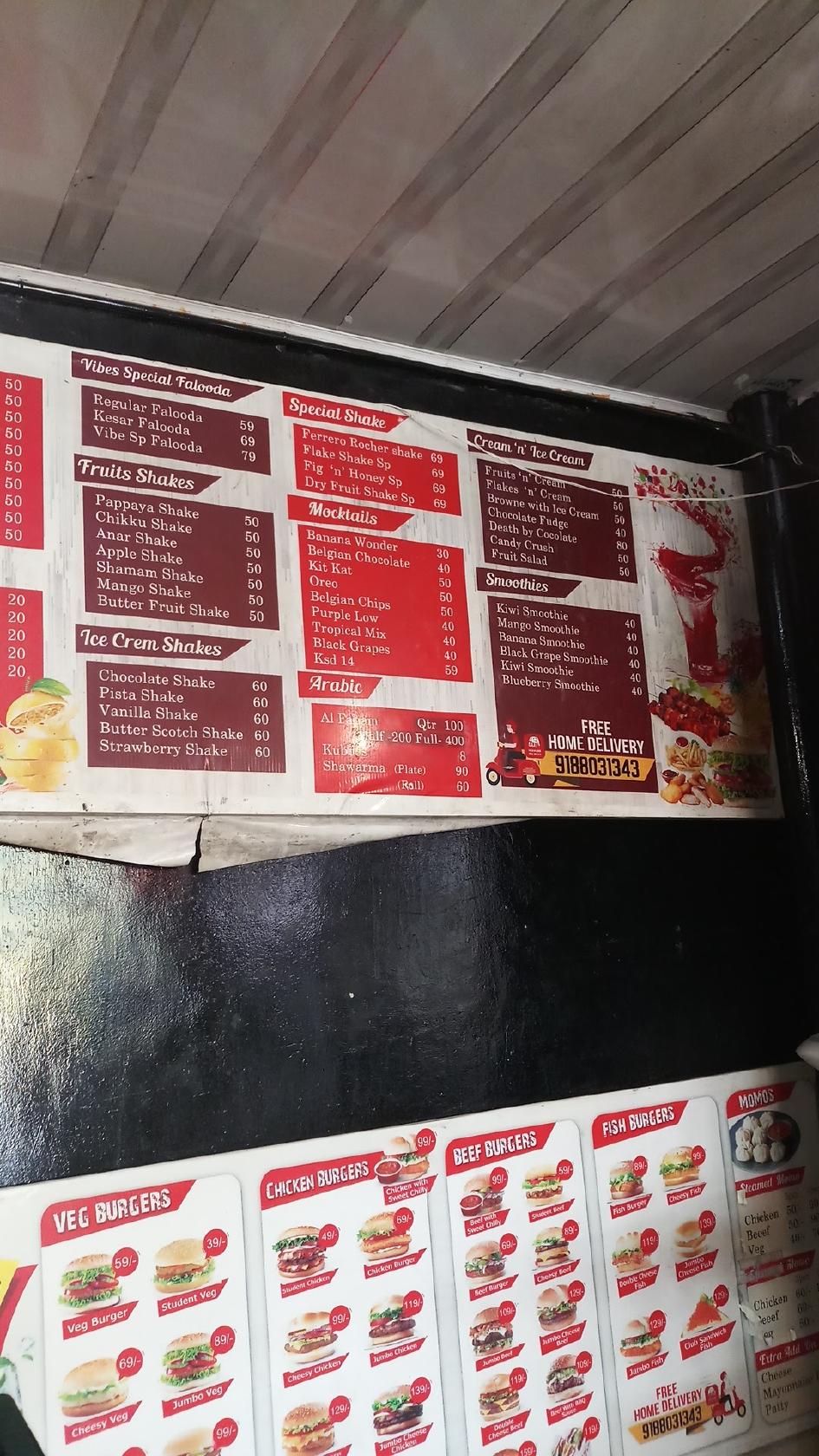 Menu at Jithu's Cool Bar & Stationery, Kochi