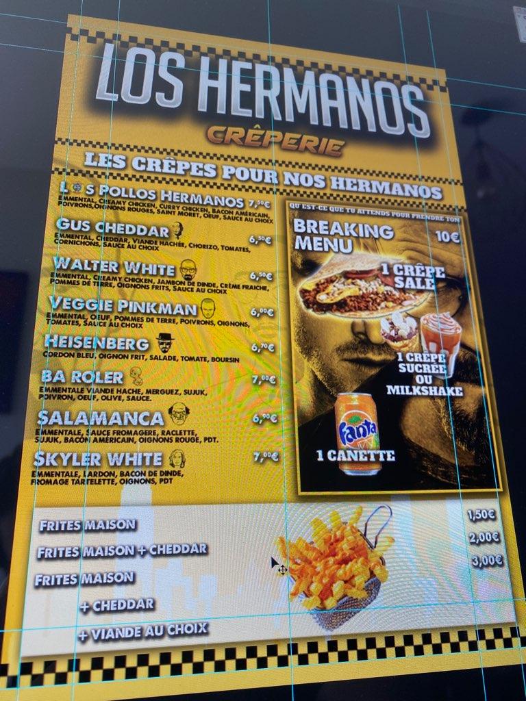 Carta del restaurante LOS HERMANOS, Montargis