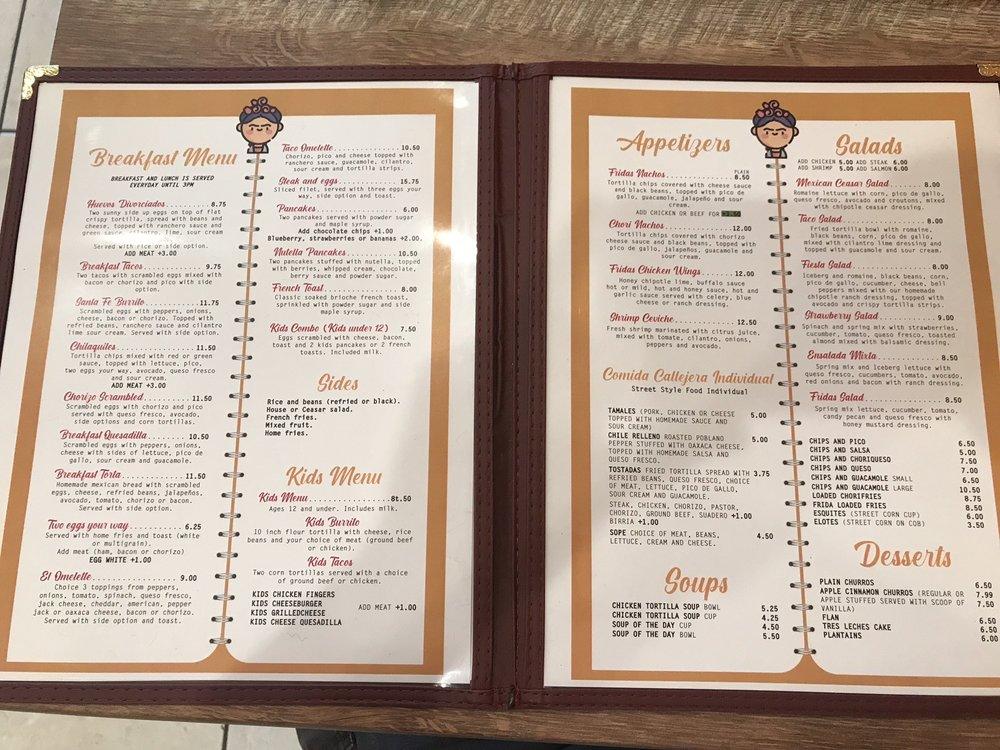 Carta del restaurante Las Frida's Mexican Kitchen, Maple Glen