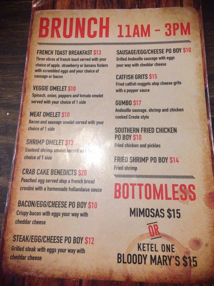 Menu at Po Boy Jim pub & bar, Washington, 709 H St NE