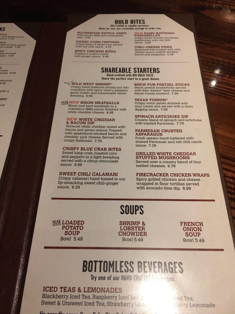 Menu at LongHorn Steakhouse, Midvale, 963 East Fort Union Blvd