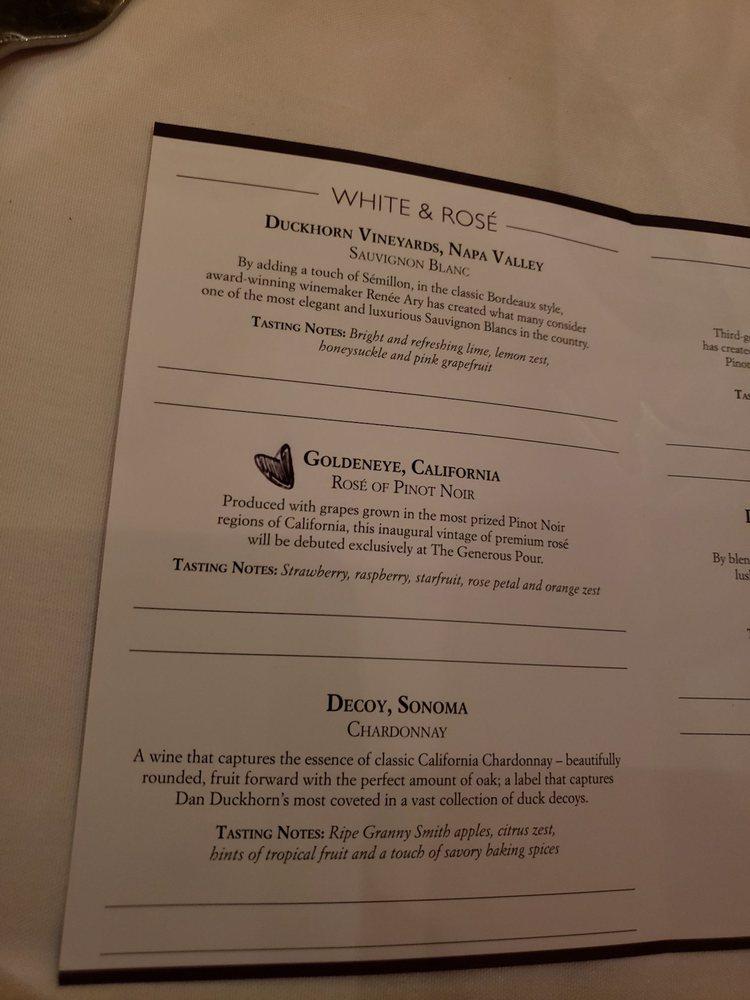 Menu at The Capital Grille pub & bar, Boca Raton