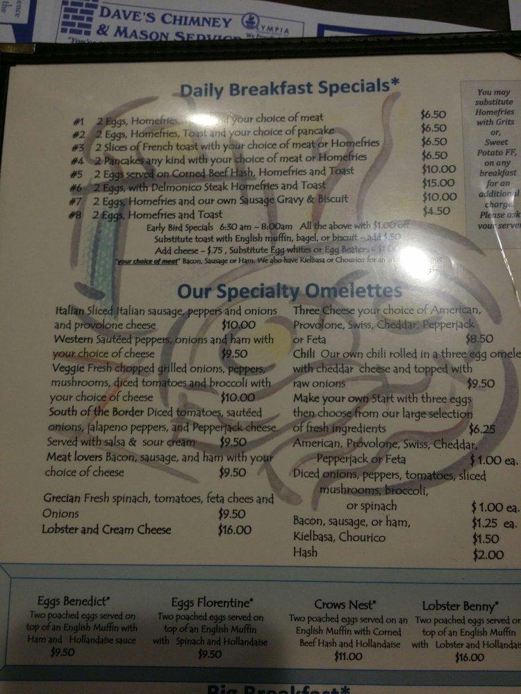 Menu at The Hungry Haven restaurant, Charlestown