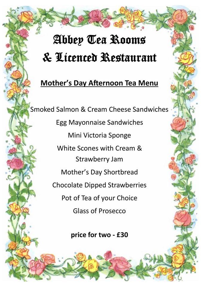 Menu at Abbey Tea Rooms & Restaurant, Glastonbury
