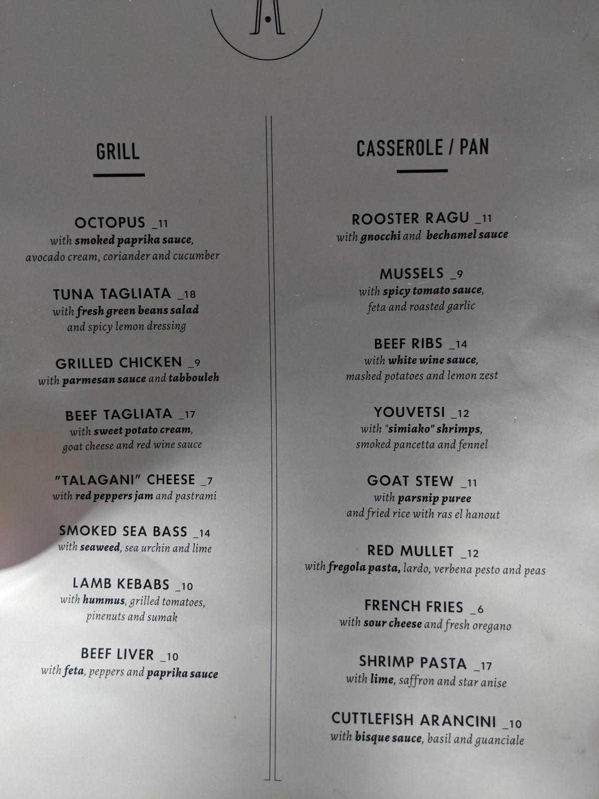 Menu at Apiri greek_eatery, Heraklion