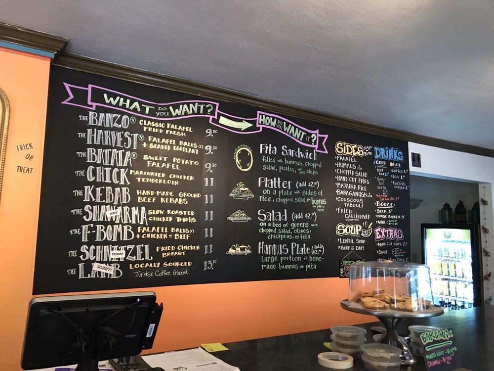 Menu at Banzo restaurant, Madison, Sherman Ave