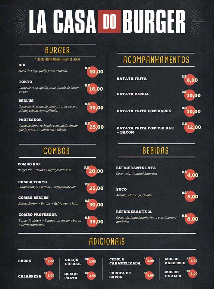 Menu em La Casa do Burger restaurante, Ananindeua