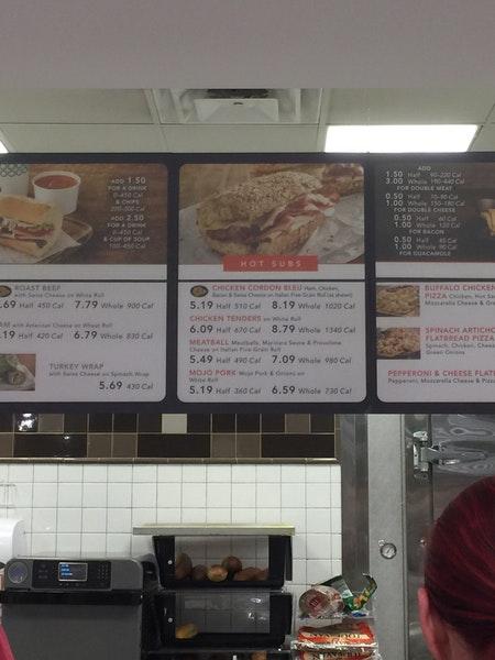 Menu at Publix, Trinity