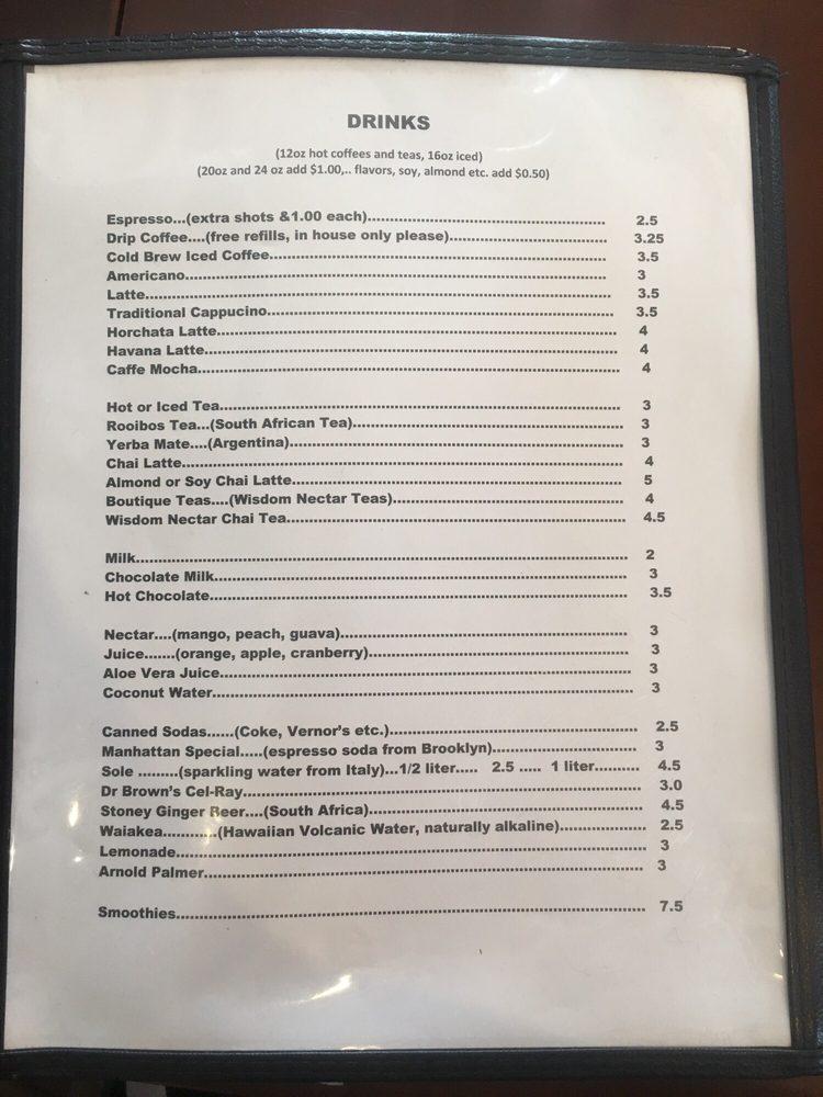 Menu at Alo Cafe, Scottsdale