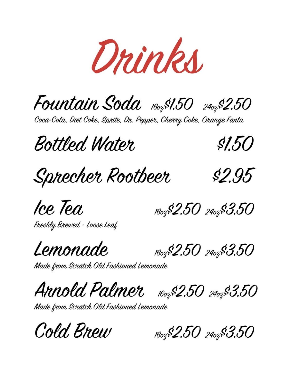 Menu at Bomb Burger restaurant, Burlington