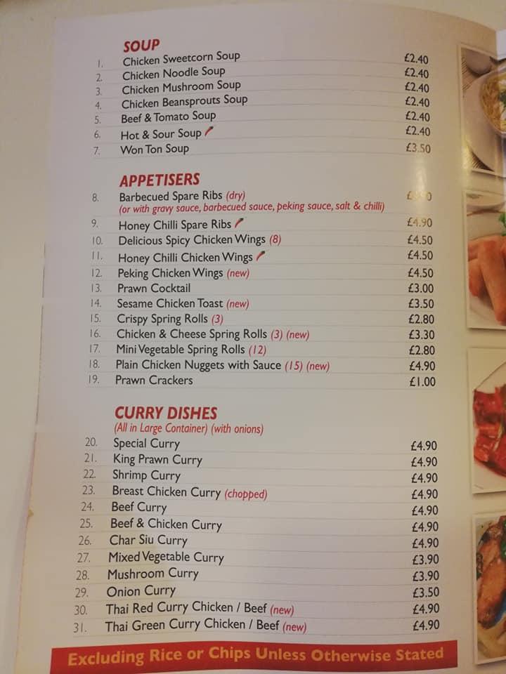 Menu at Sundo fast food, Airdrie