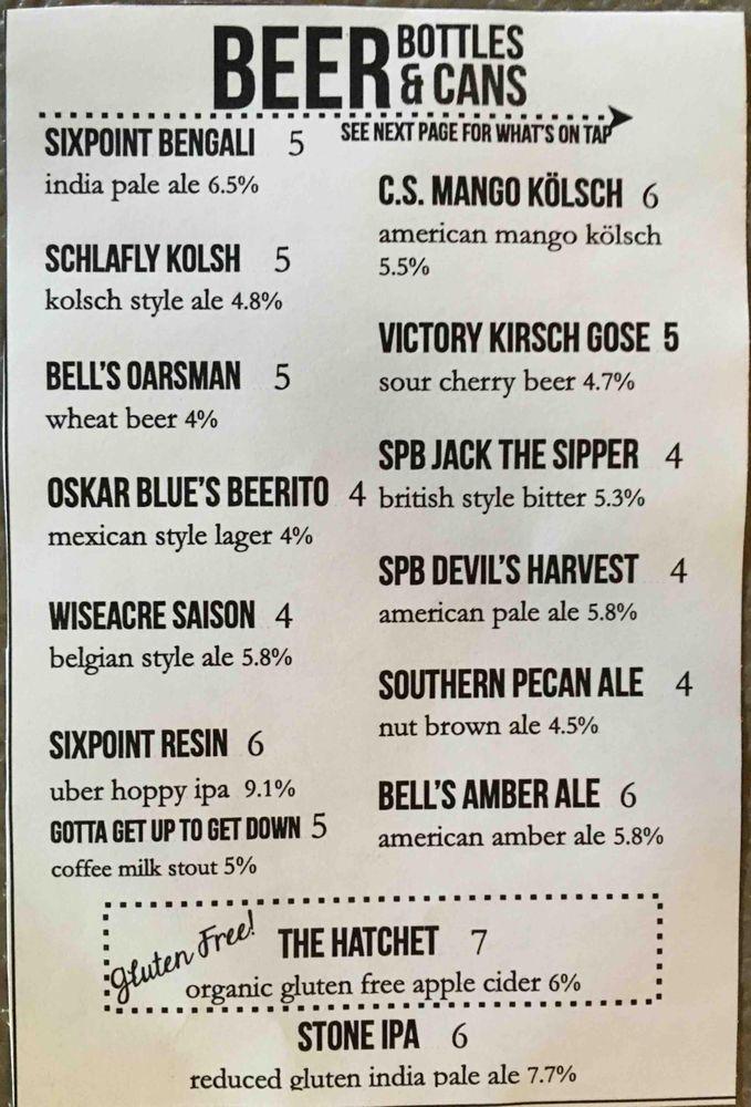 Menu at TallGrass Bar and Grill, Harrison