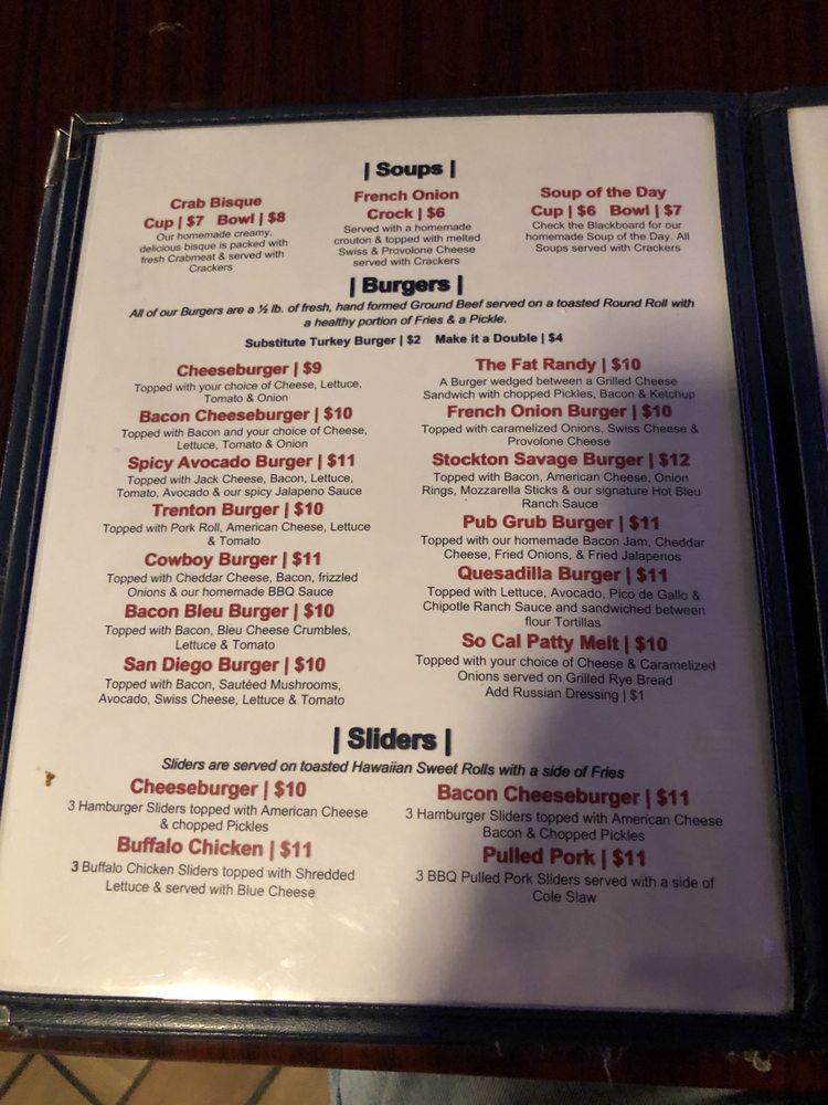 Menu at Reddog's Hi Point Pub, Absecon