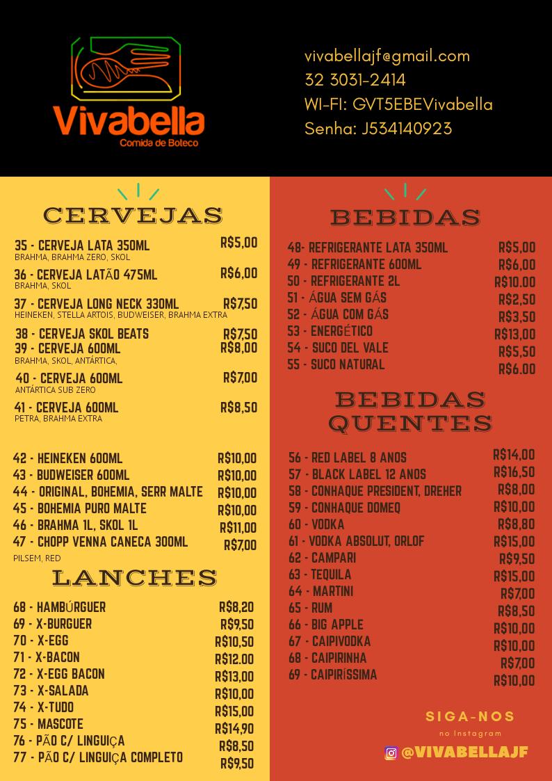 Menu em Vivabella Comida de Boteco pub & Bar, Juiz de Fora
