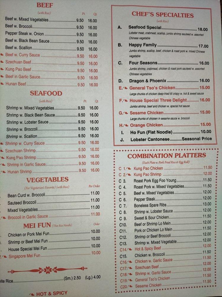 Menu at Ruby Kitchen restaurant, Lakewood Township, 209 Clifton Ave
